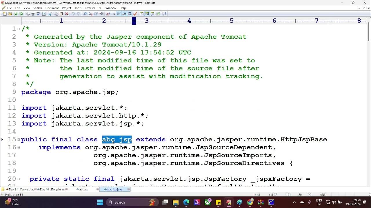 13 Life cycle JSP event's & Listeners of Apache tomcat server & Flow of execution | JSP Tutorial ...