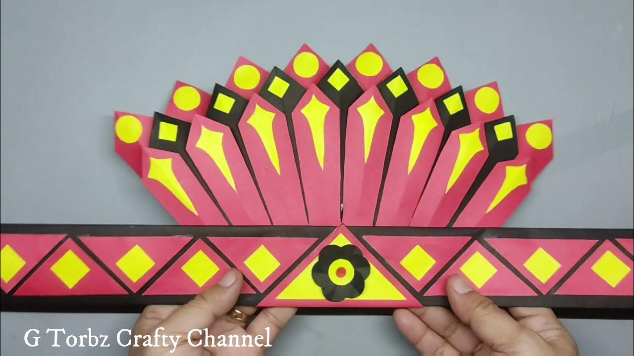 QUICK AND EASY FESTIVAL HEADDRESS MAKING / DIY CROWN MADE OF COLORED ...