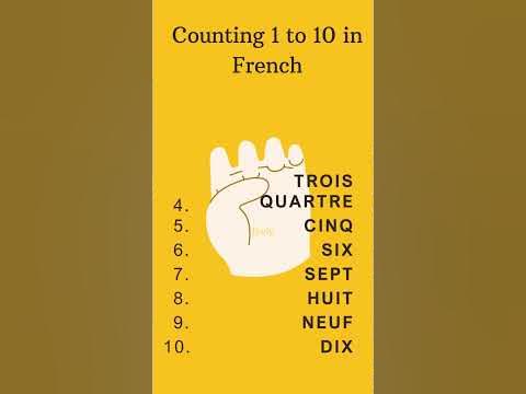 Counting 1 to 10 in French - YouTube