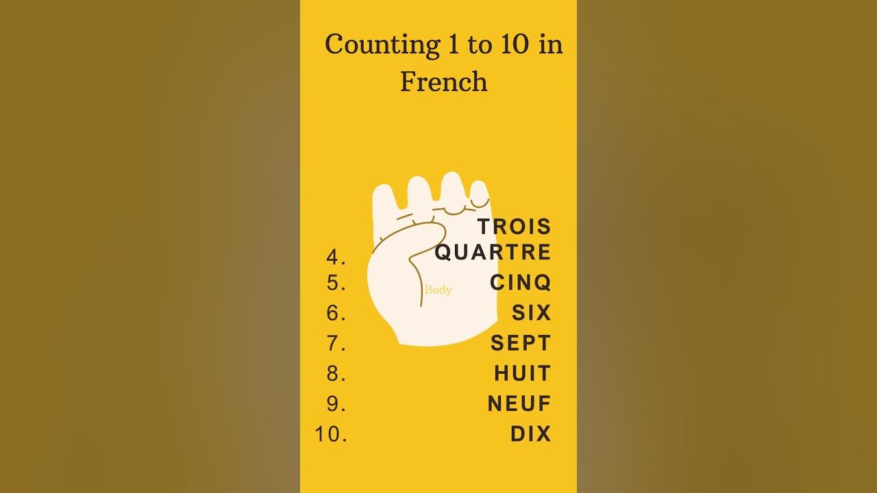 Counting 1 to 10 in French - YouTube