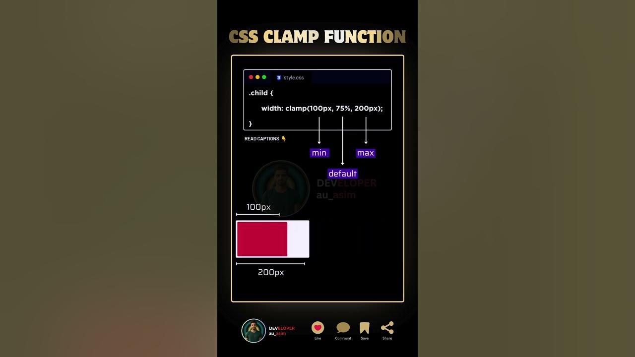 Css Clamp Function Html Css Javascript Webdesign Webdevelopment