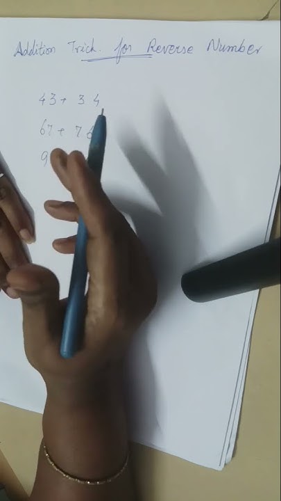 Addition tricks on reverse numbers - YouTube