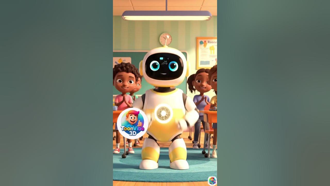 Robot 3D Singing and Dancing with Kids | Bright Lights, Endless Fun! 🤖🎶#Robot3D#DancingRobot# ...