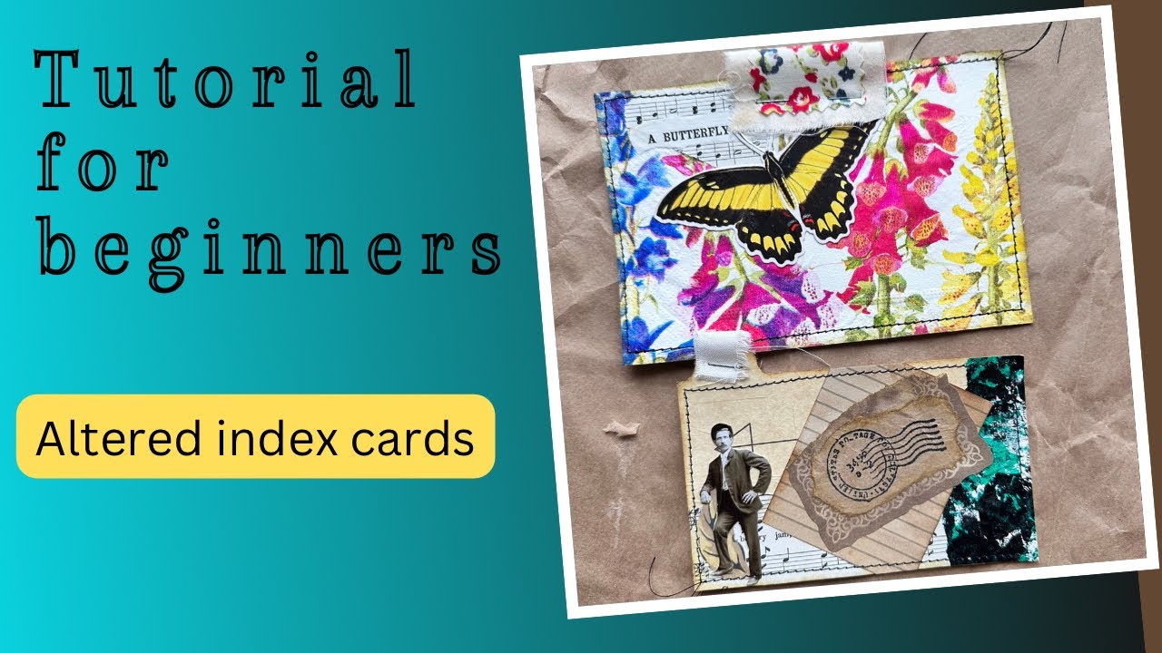 Let’s Turn plain index cards into beautiful journal cards! - YouTube