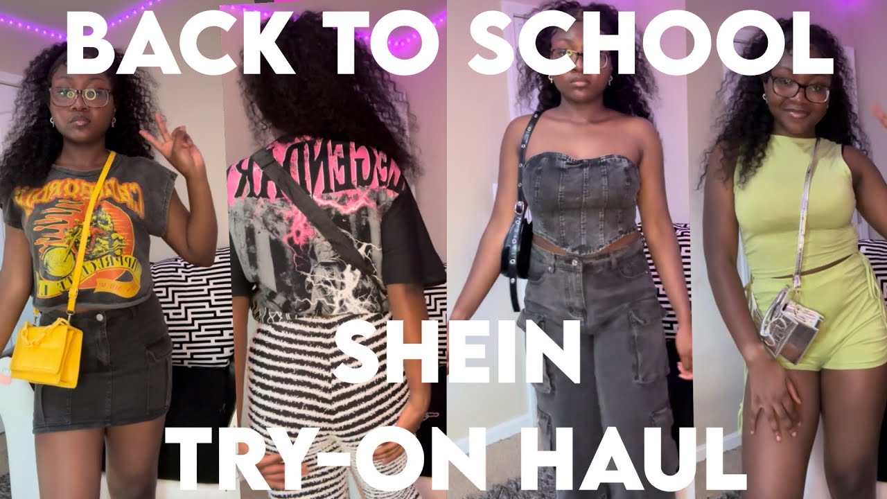 HUGE SHEIN BACK TO SCHOOL TRY-ON HAUL!!! 2023-24💗💗📚 - YouTube