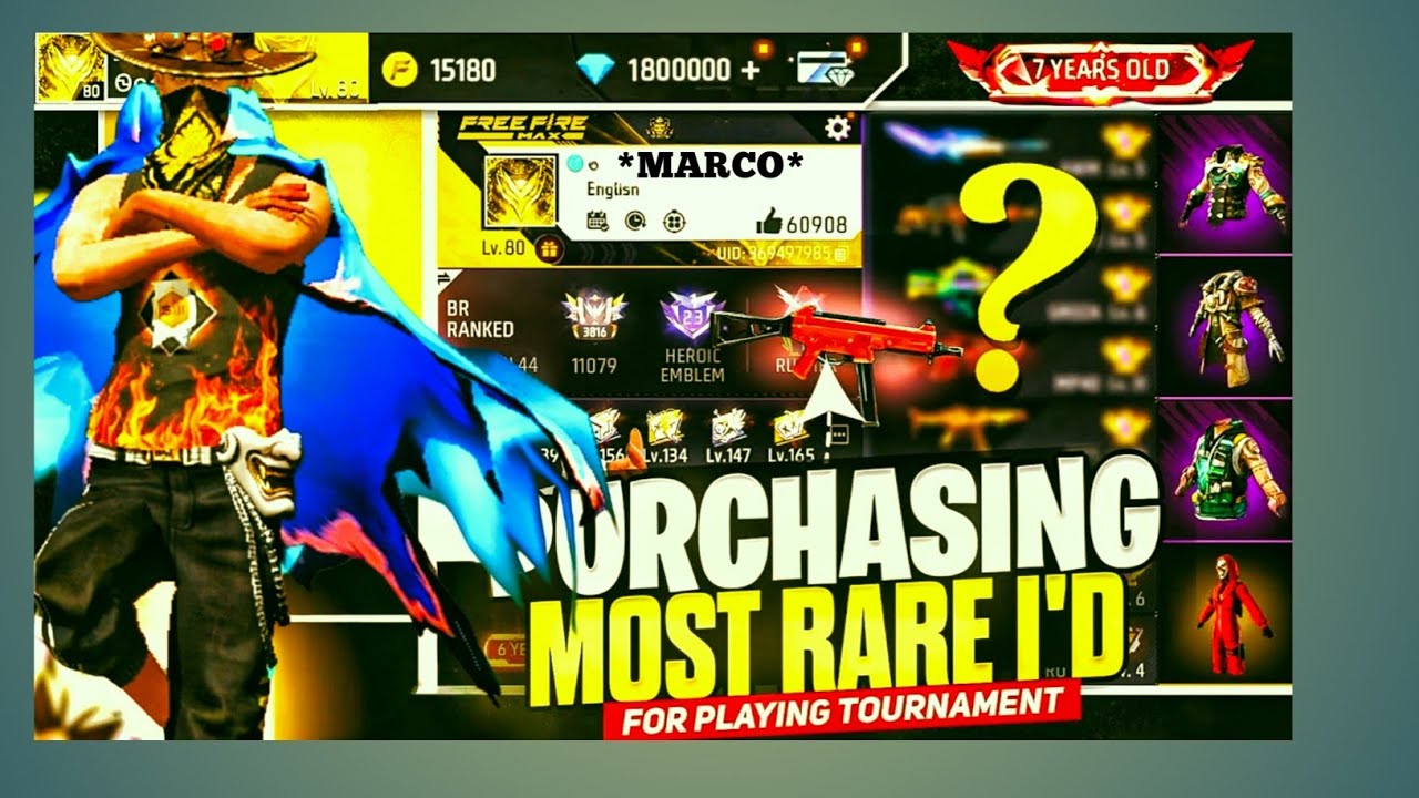 7 Year Old Id Collection Reveal 😱 ₹10000000 Free Fire Id 🤑 - Garena ...