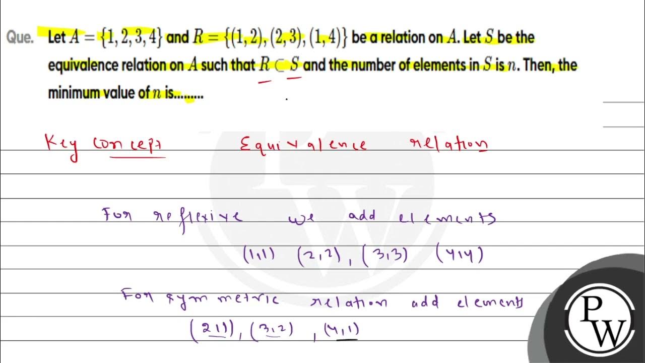 que-let-a-1-2-3-4-and-r-1-2-2-3-1-4-be-a-relation-on-a-let-youtube