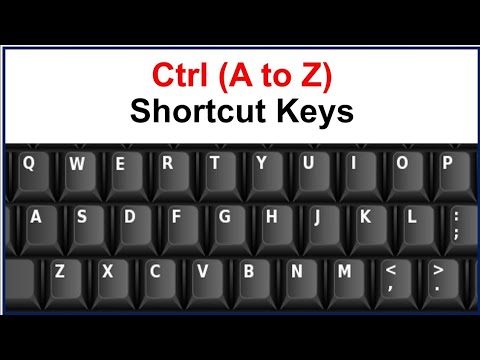 Ctrl shortcuts keys A to Z | ctrl with A to Z | MS Word Shortcuts Keys ...