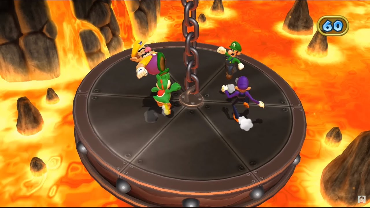 Mario Party 9 minigame: Magma Mayhem 60fps - YouTube