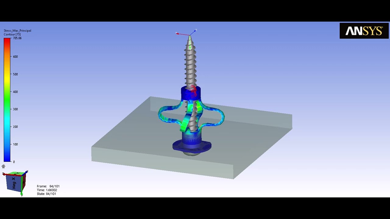 Screw Anchor Flex Analysis with Ansys Motion - YouTube