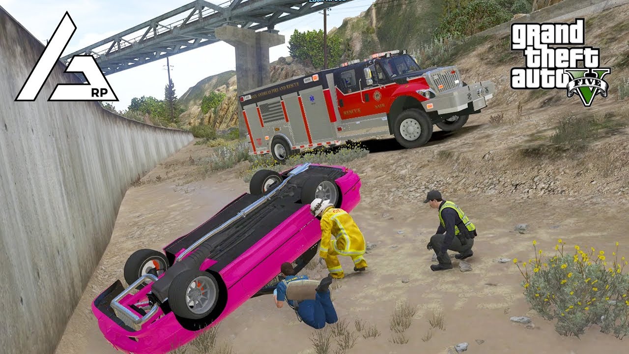 GTA 5 Roleplay - ARP - #155 - Horror Freeway Rollover. - YouTube
