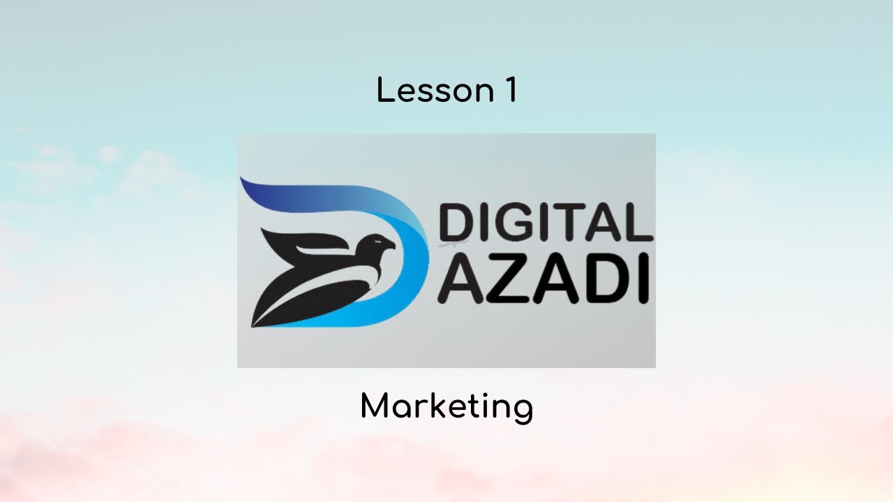 Lesson 1 - Marketing - YouTube