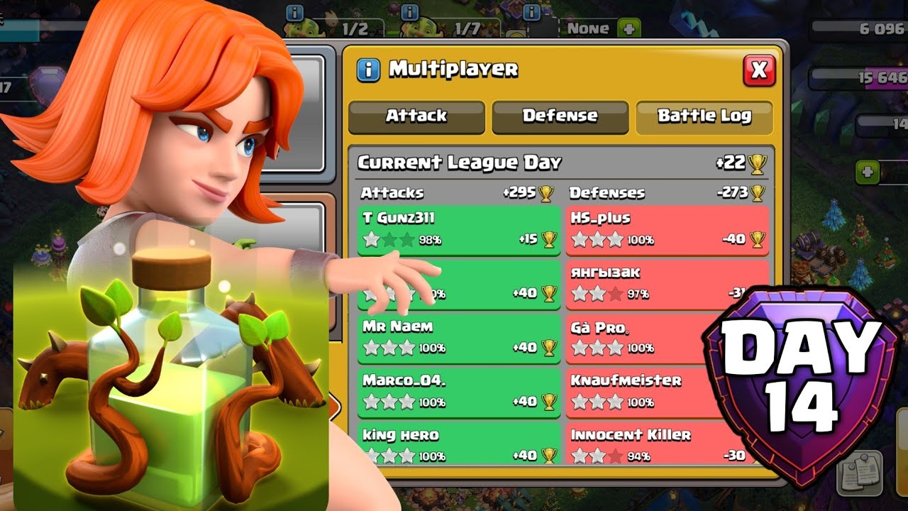 +295 Day 14 March Season New Overgrowth Spell Meta | Th16 Attack ...