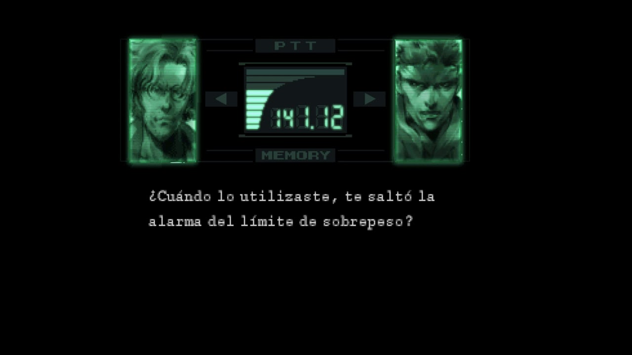 MGS, conversación por codec con otacon en el ascensor - YouTube