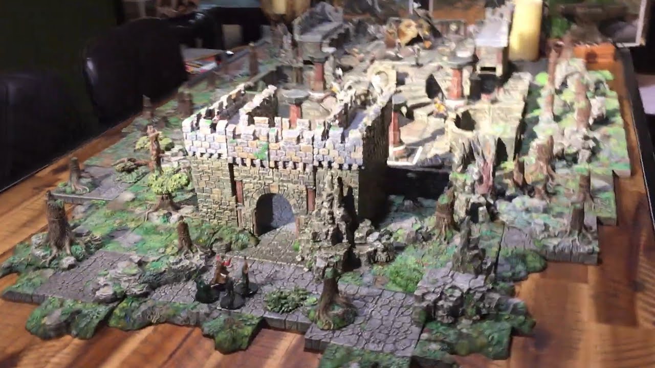 Dwarven Forge Build - Hilltop Castle Ruin of Orcs - YouTube