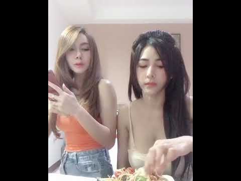 Two Cutie Thai Girls Eating | CupE Model| Philippine Model