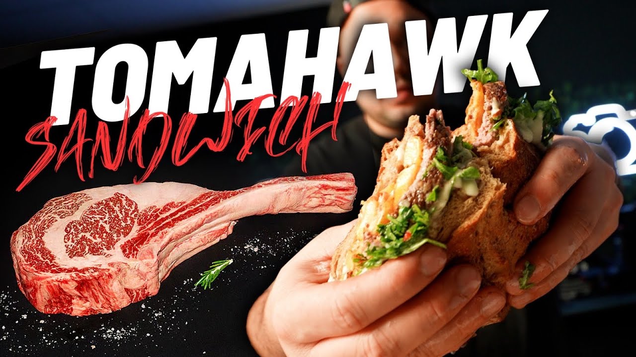 Ich habe ein TOMAHAWK STEAK SANDWICH gezaubert! - YouTube