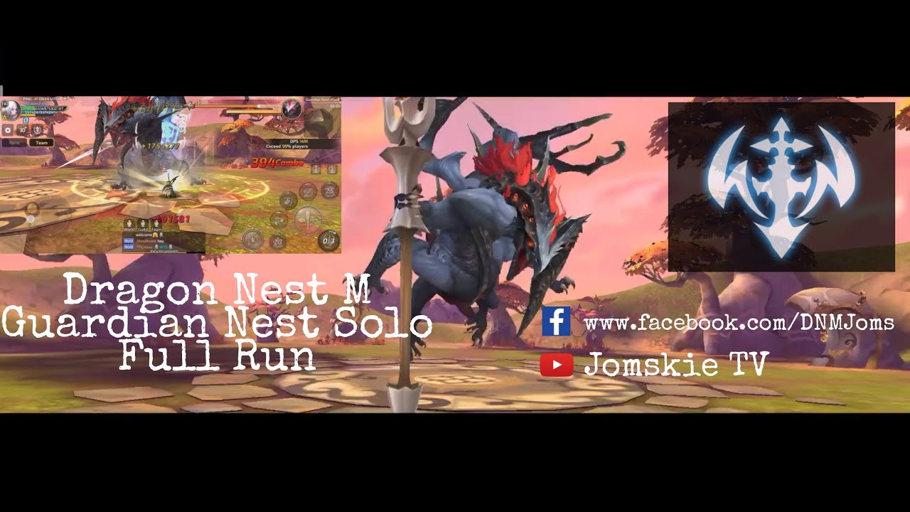 Dragon Nest M: Guardian Nest Solo Full Run - YouTube