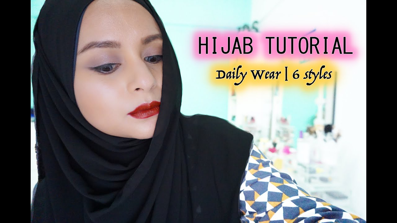HIJAB TUTORIAL | Daily Wear [6 styles] - YouTube
