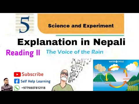 Class 10 || Unit 5 || The Voice of the Rain || Explanation in Nepali ...