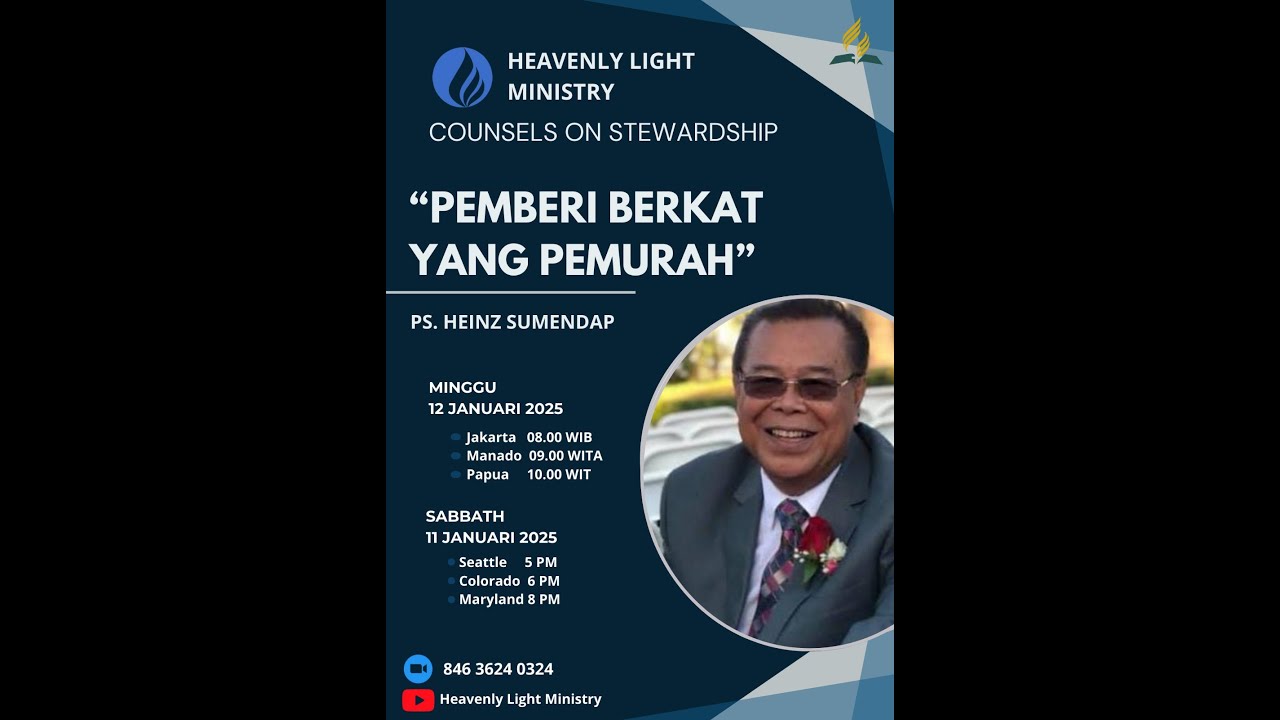 COUNSELS ON STEWARDSHIP | Pr. Dr. Hendrik Sumendap - YouTube