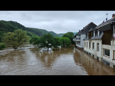 Moselhochwasser in Kröv am 18.05.2024