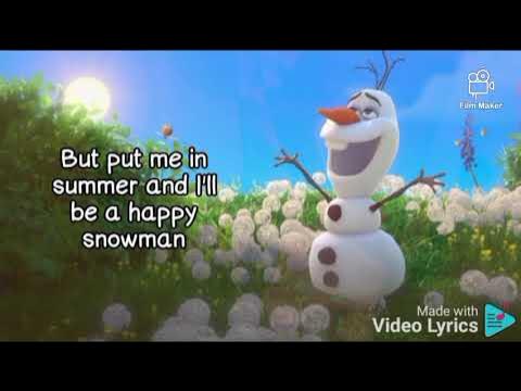 In summer. song lyrics. Frozen. - YouTube