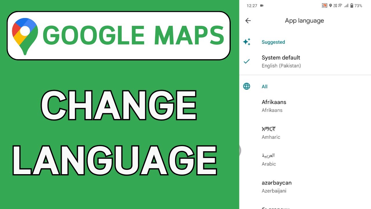 How To Change Language On Google Maps - YouTube