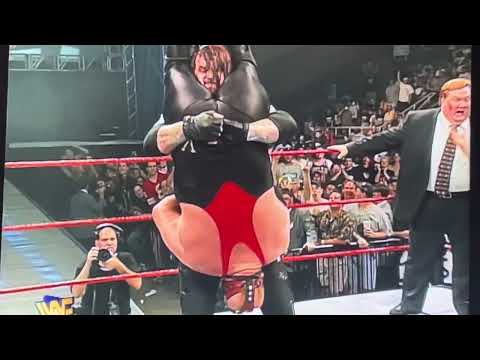 Vader Tries to Jump the Undertaker After Tag Match However the 450 Pounder Gets a Tombstone WWF RAW