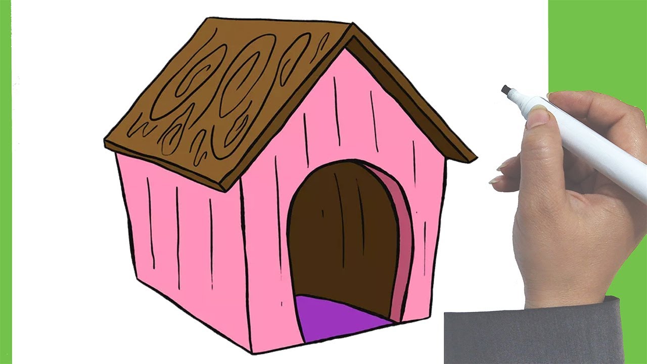 How to draw pet's house? | Drawing a pet's house simple and easy - YouTube