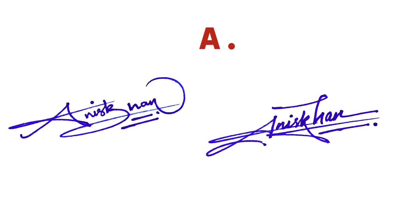 Anis khan stylish signatures | A stylish signatures | Most stylish ...