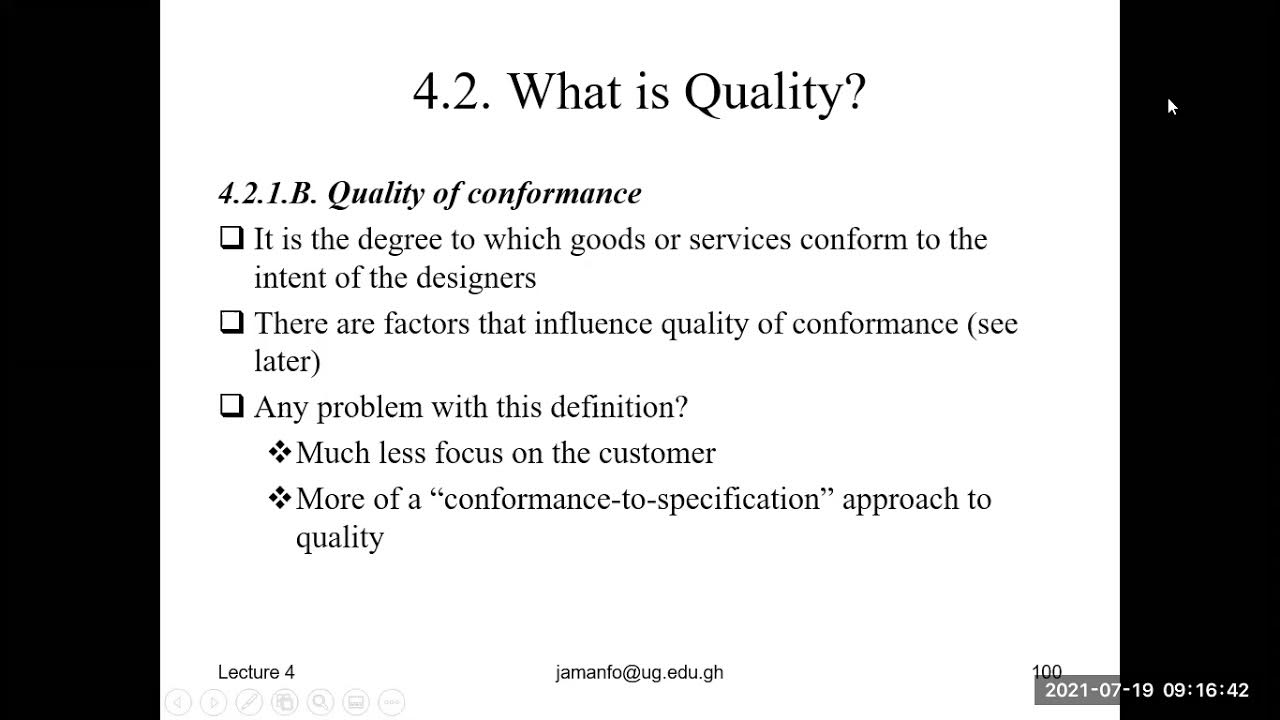 Lecture 4 Week 4 Quality Management - YouTube
