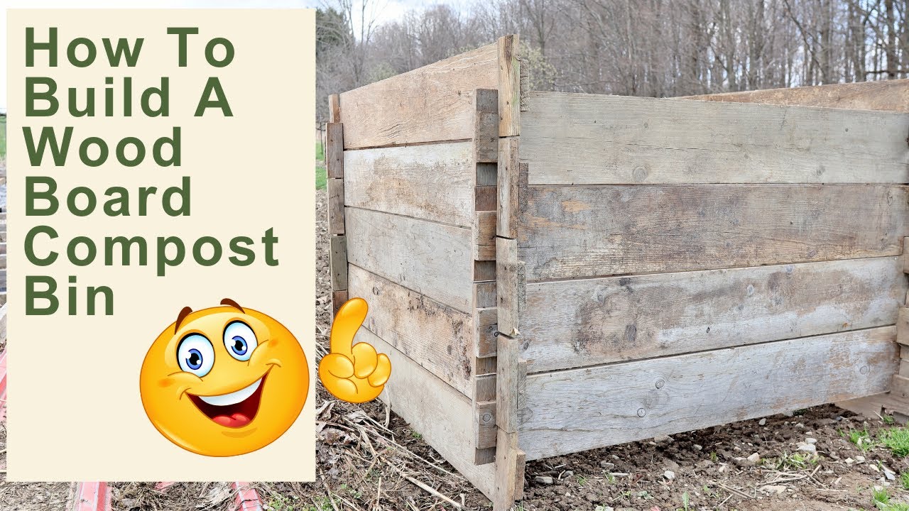 How To Make A Wood-Board Compost Bin - YouTube