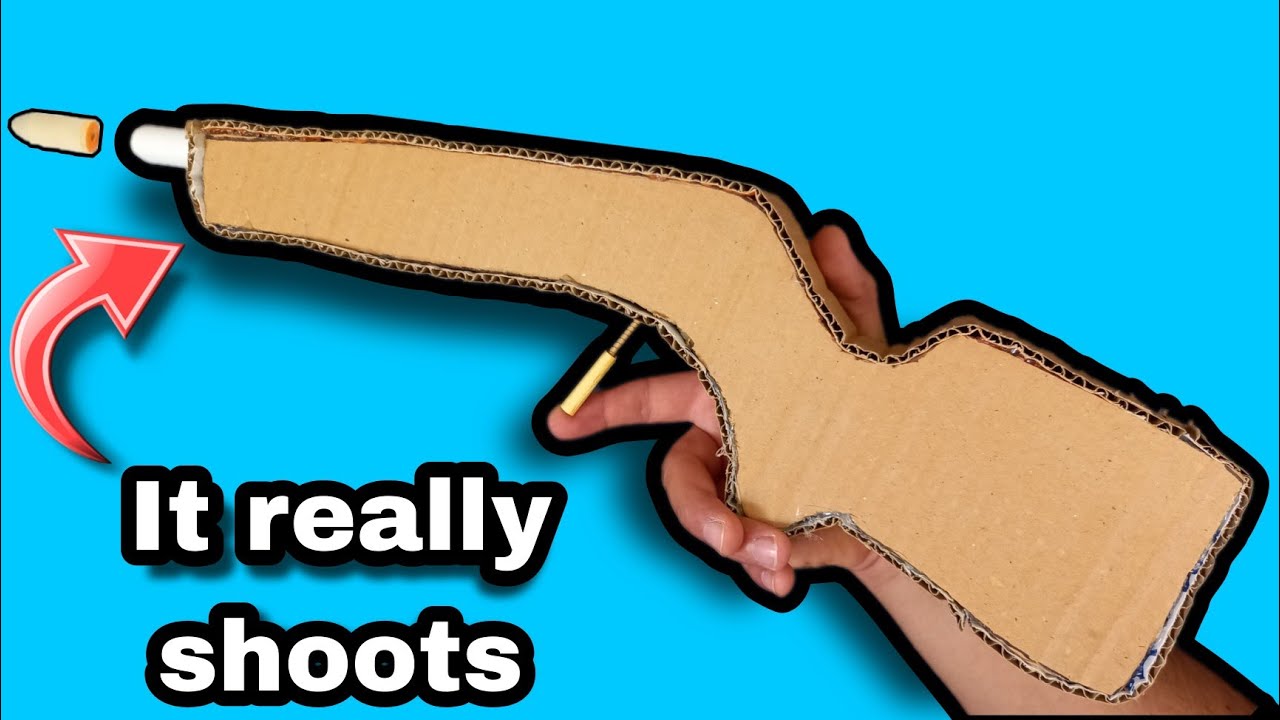 How to Make easy Gun with Cardboard 【NERF】 - YouTube