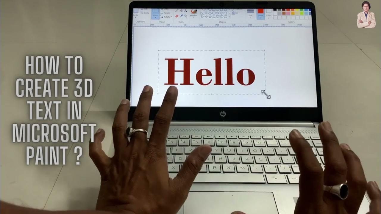 How to create 3d text in Microsoft paint? - YouTube