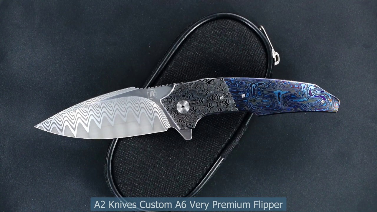 A2 Knives Custom A6 Very Premium Flipper - YouTube