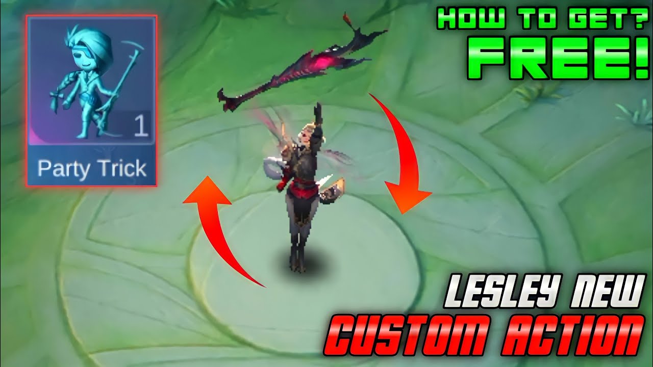 HOW TO GET LESLEY NEW CUSTOM ACTION FOR FREE? (NOT CLICKBAIT) - MLBB ...
