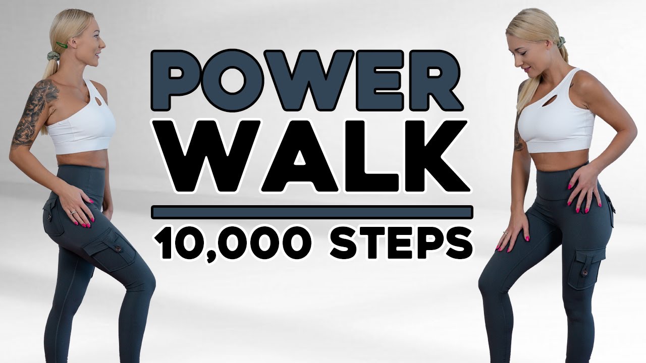 4 Mile Power Walk | At Home Workouts | 10000 Steps | Walk at Home Knee ...