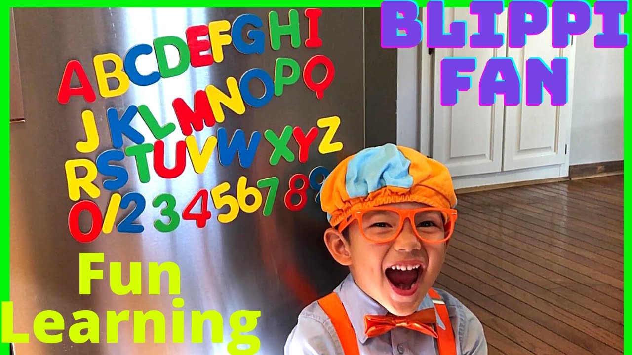 ABC... 123... Fridge Magnet Letters Numbers Fun Kids Learning #blippi # ...