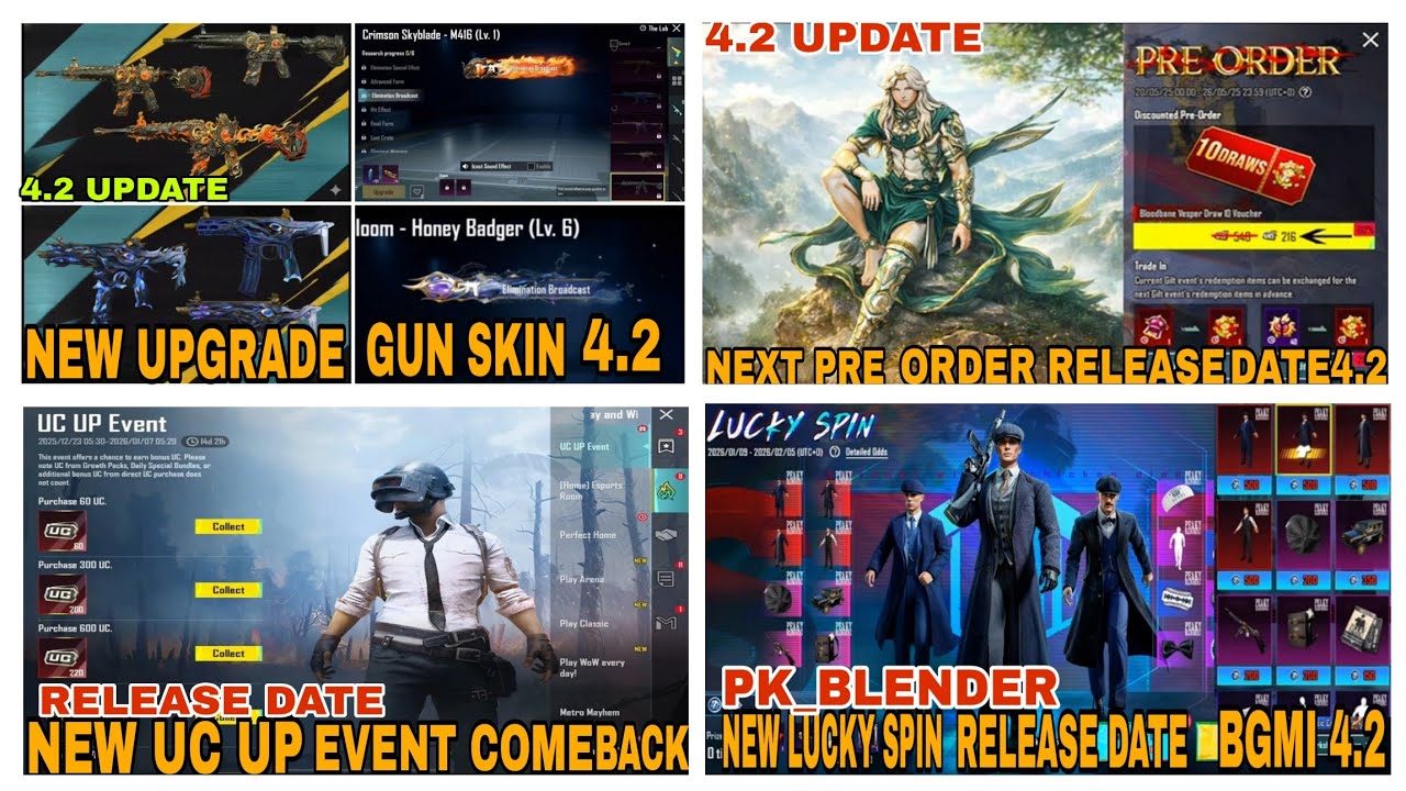 NEXT PK_BLENDER LUCKY SPIN RELEASE DATE BGMI//NEW PRE ORDER RELEASE ...