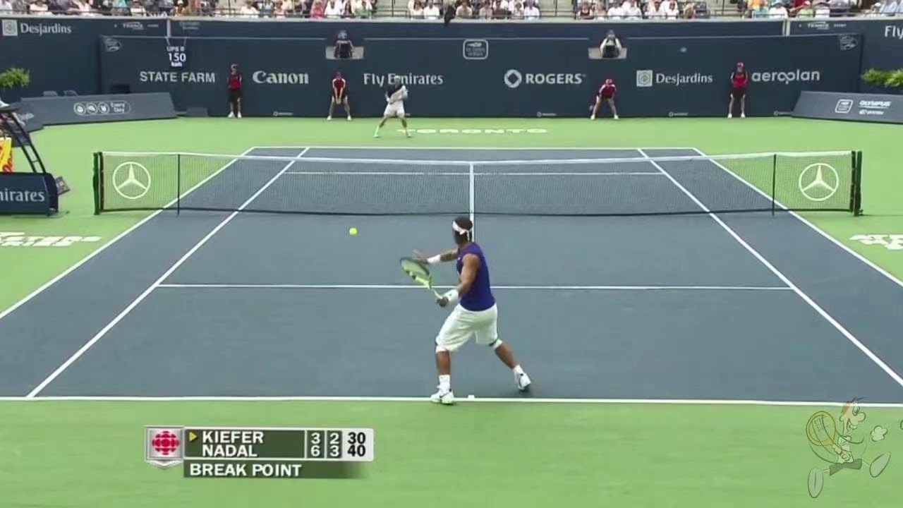 Roger federer and Rafael nadal Best forehand winners on court level ...