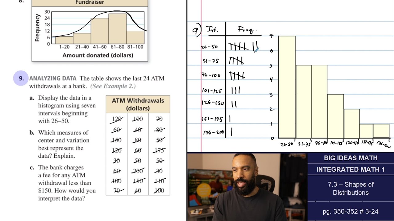 Big Ideas Math [IM1]: 7.3 - Shapes of Distribution (Lecture & Problem ...