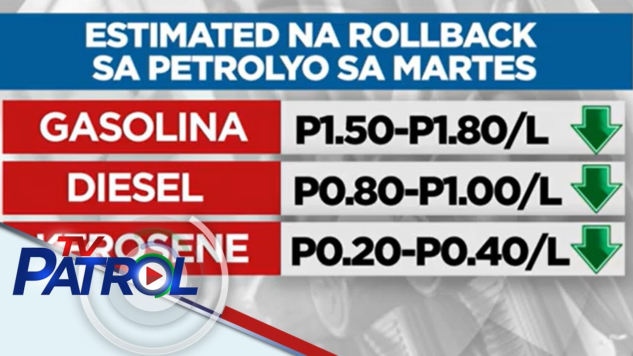 Rollback ng petrolyo inaasahan ngayon Martes, April 25 | TV Patrol ...