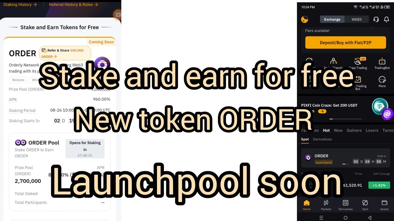 New Launch Pool Order | Stake and earn for free - YouTube