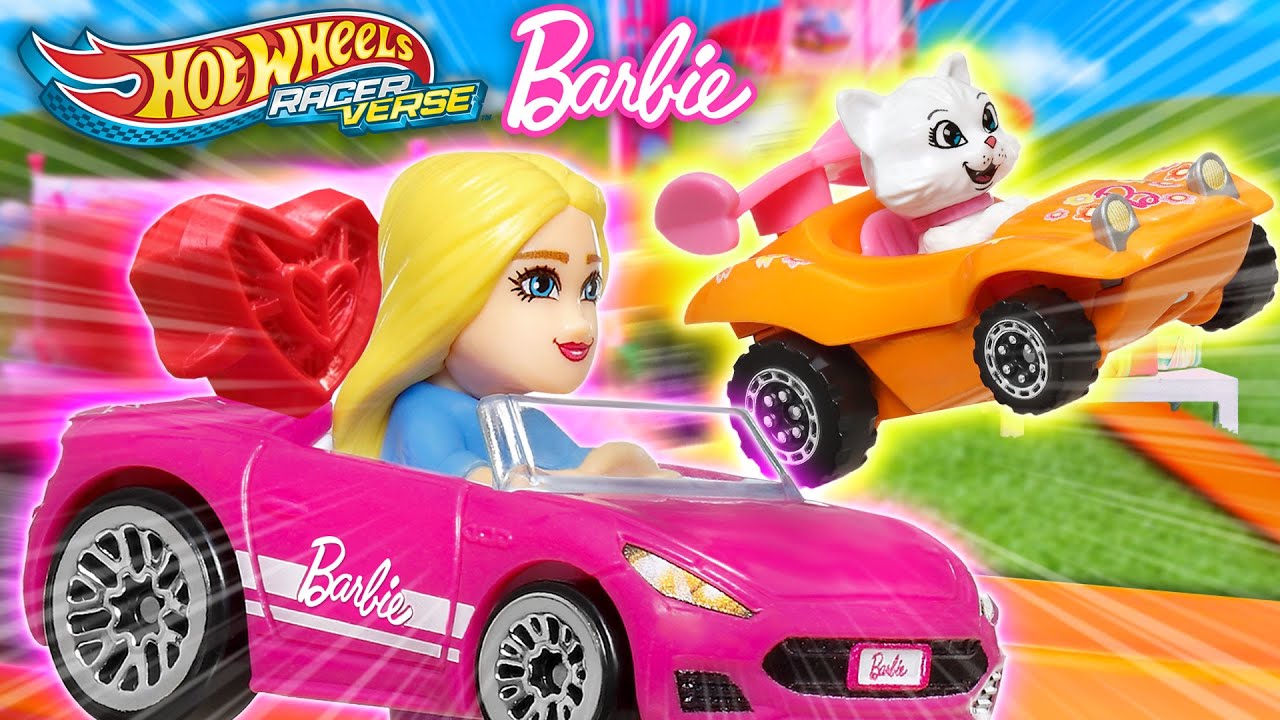 The AMAZING Barbie Double Surprise Birthday Party Race! 🎉🎈 | Hot Wheels ...