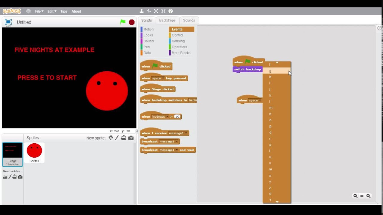 How to make a fnaf fan game in scratch Tut part 1:Title screen and more ...