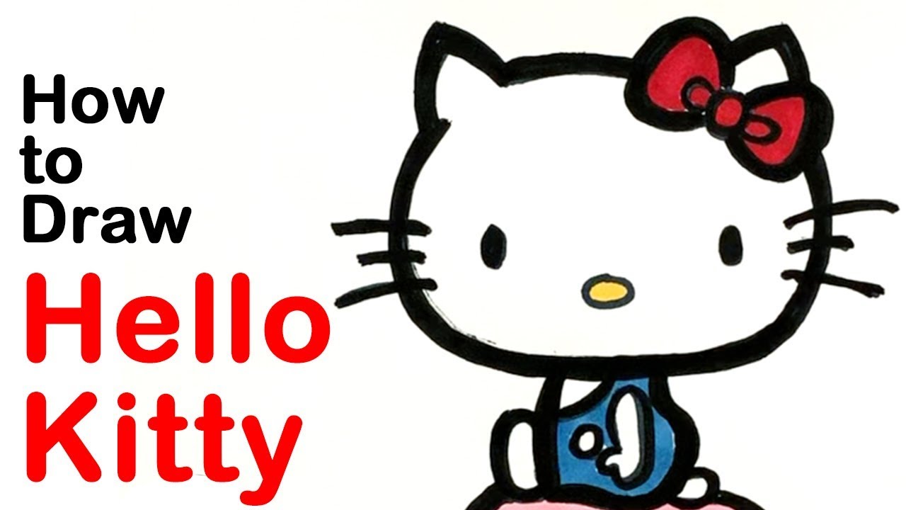 How to Draw Hello Kitty and Bad Badtz Maru Learn Colors Coloring ...