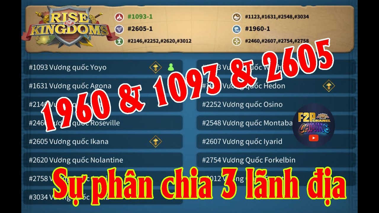 🔴CHECK WAR | 1960 & 1093 & 2605 | Phân chia 3 lãnh địa #rok # ...