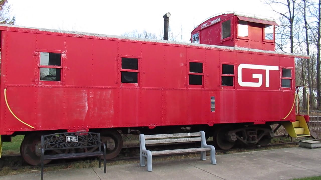 Historical steel caboose from the Grand Trunk Western and Santa Fe in ...