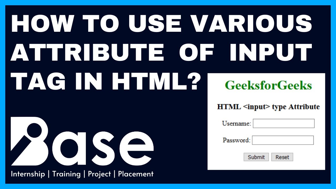 How To use various Attribute Of Input Tag in HTML? - YouTube